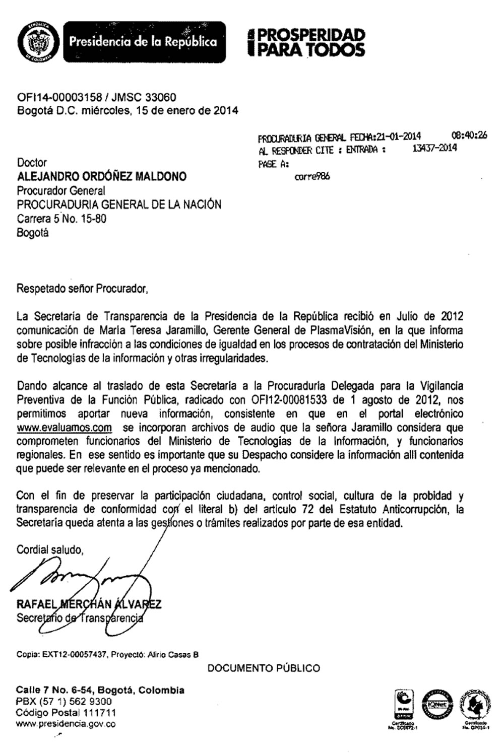 Fiscalia General De La Nacion Funciones En El último Año La Fiscalía